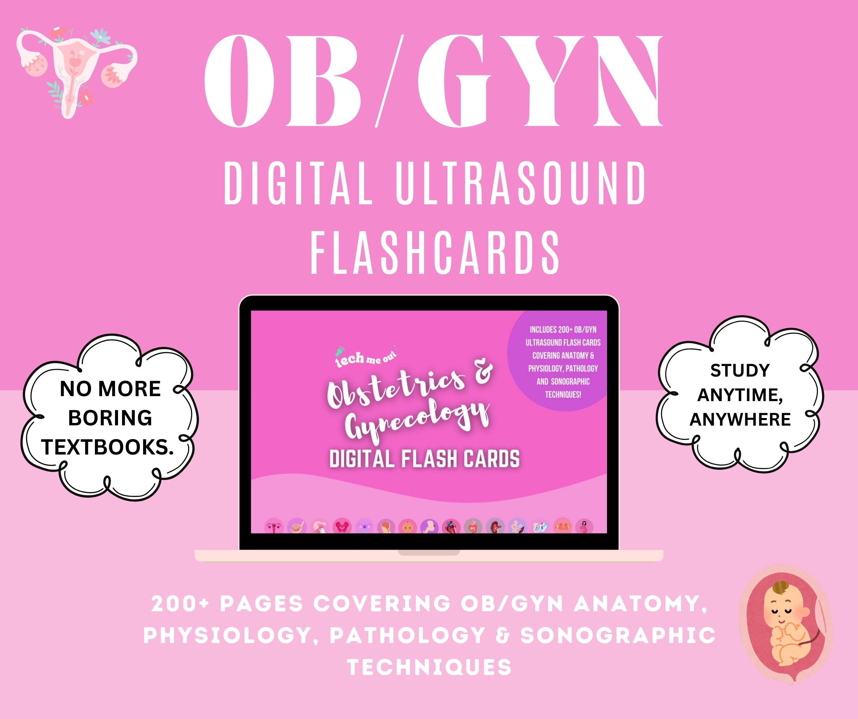 Digital Obstetrics & Gynecology Ultrasound Flashcards – Tech Me Out